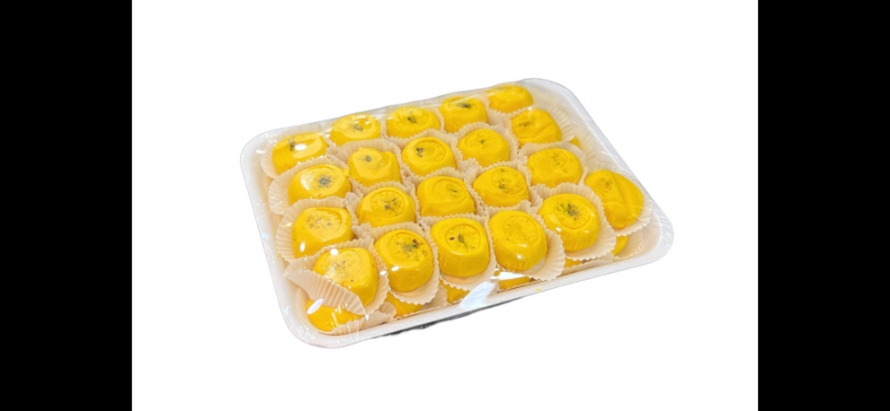 Kesar (Saffron) (Yellow) Peda (2.0kg Tray) – Pooja Sweets & Savouries Ltd